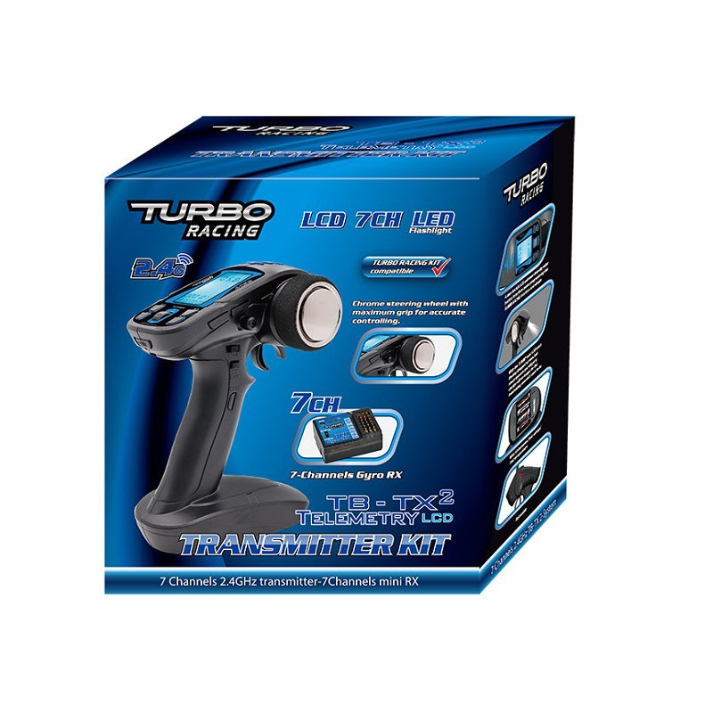 Turbo Racing TB-TX2 7 Channel Radio with TB-RX200 Receiver Gyro – Asia ...