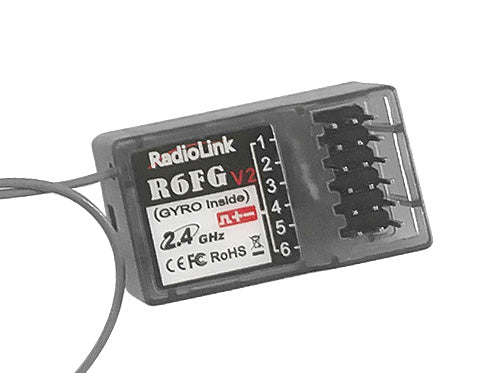 RadioLink R6FG V4 7 Channel Receiver with Gyro for RC6GS – Asia RC Depot
